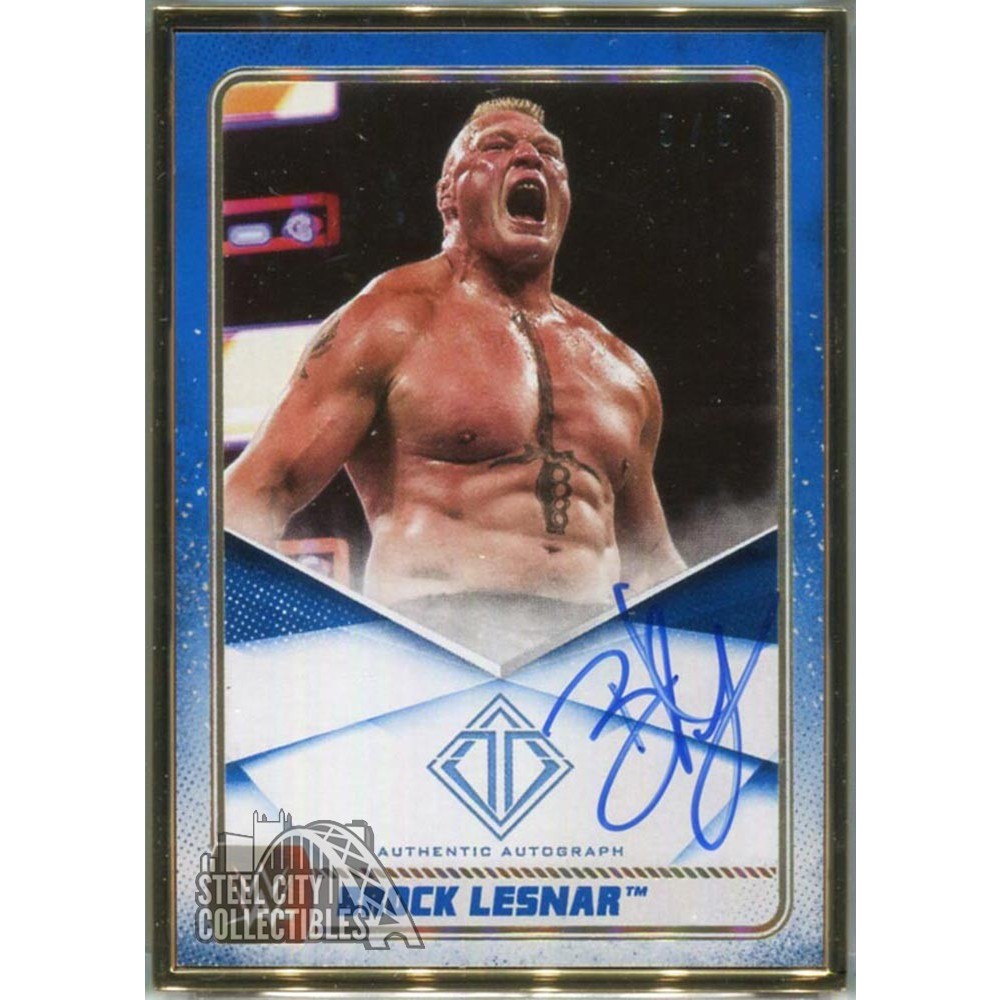 Brock Lesnar 2020 Topps Transcendent WWE Autograph Auto Card Blue 5/5 ...