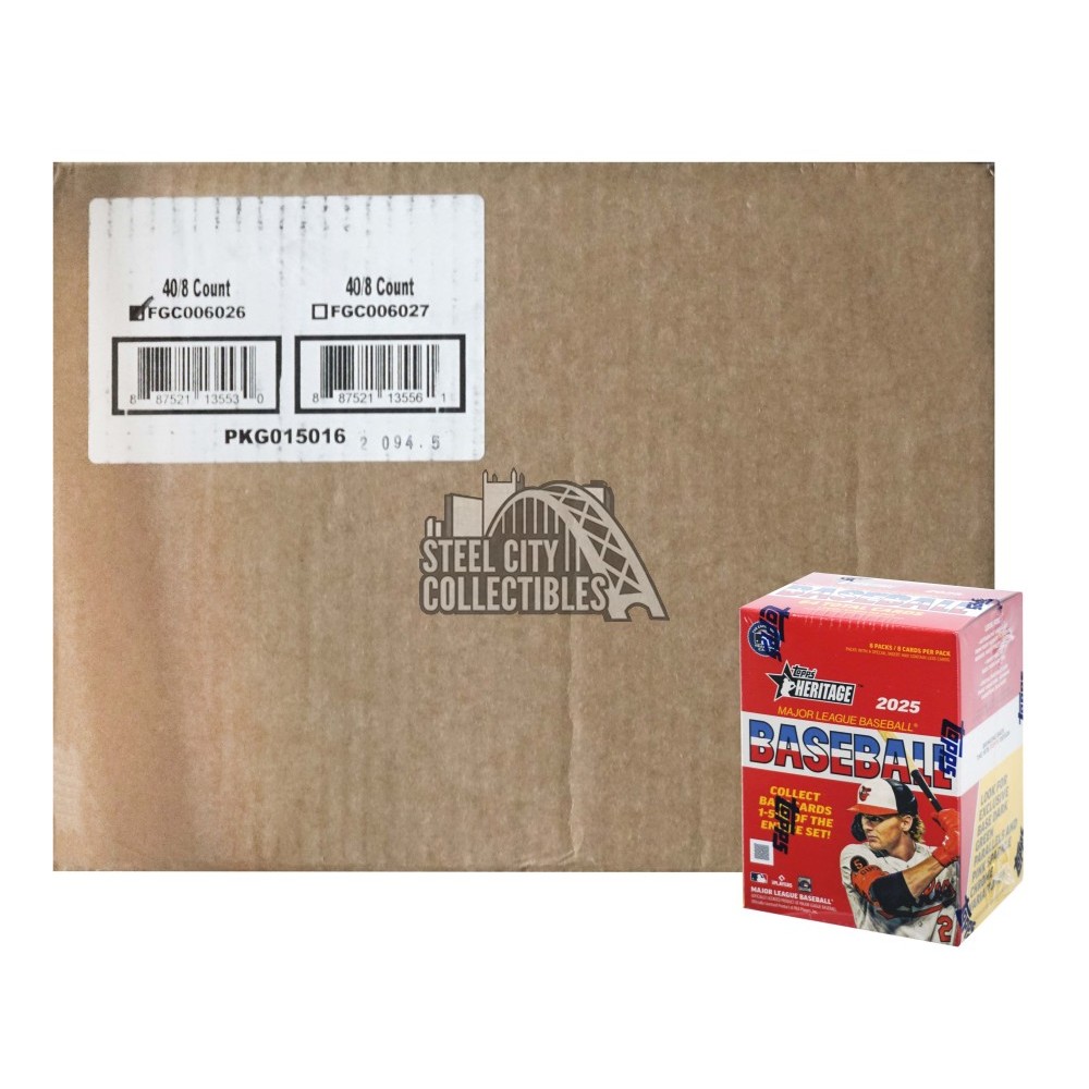 2025 Topps Heritage Baseball Blaster 40-Box Case | Steel City Collectibles