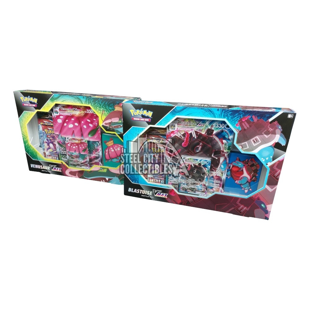 Pokemon Blastoise & Venusaur VMAX Battle Box Pair | Steel City Collectibles