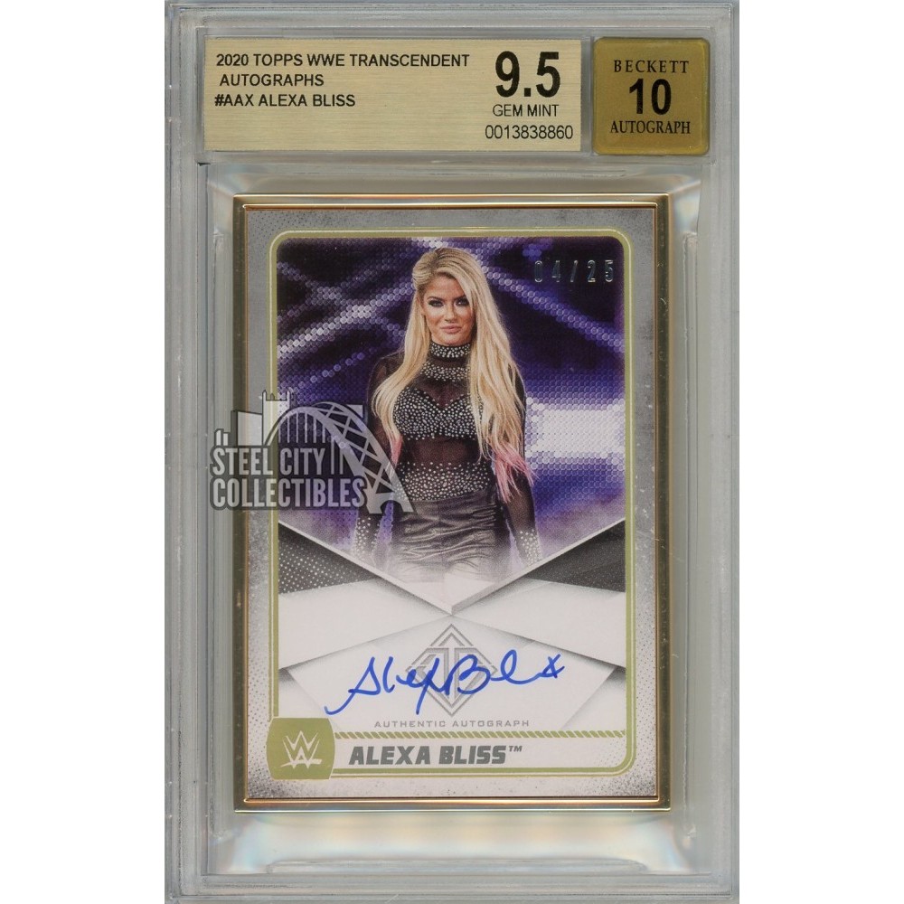 Alexa Bliss 2020 Topps Transcendent WWE Autograph Card 04/25 BGS 9.5 ...