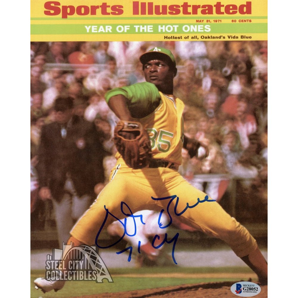 Vida Blue "71 CY" Autographed Sports Illustrated Cover 8x10 Photo - BAS ...