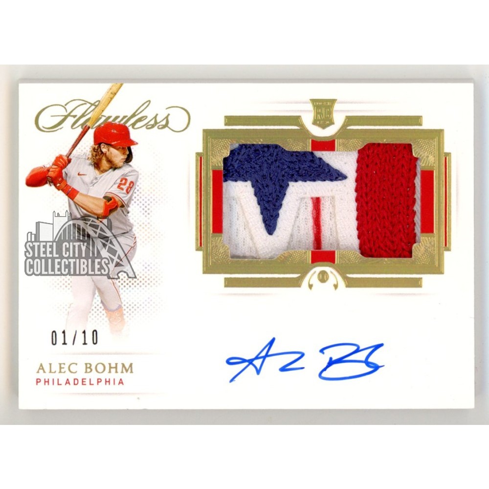 Alec Bohm 2021 Panini Flawless Autograph Rookie Patch Card #RAH-AB 01/ ...