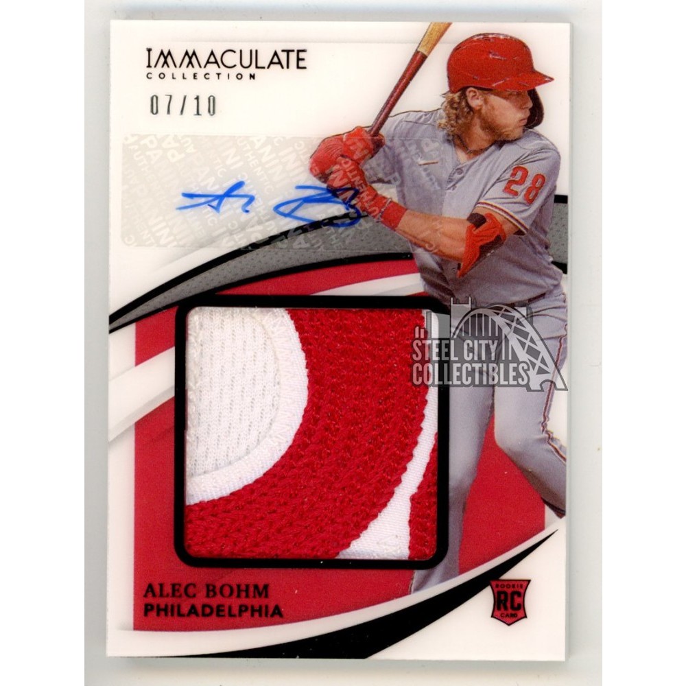 Alec Bohm 2021 Panini Immaculate Autograph Rookie Patch Card #PPA-AB 07 ...
