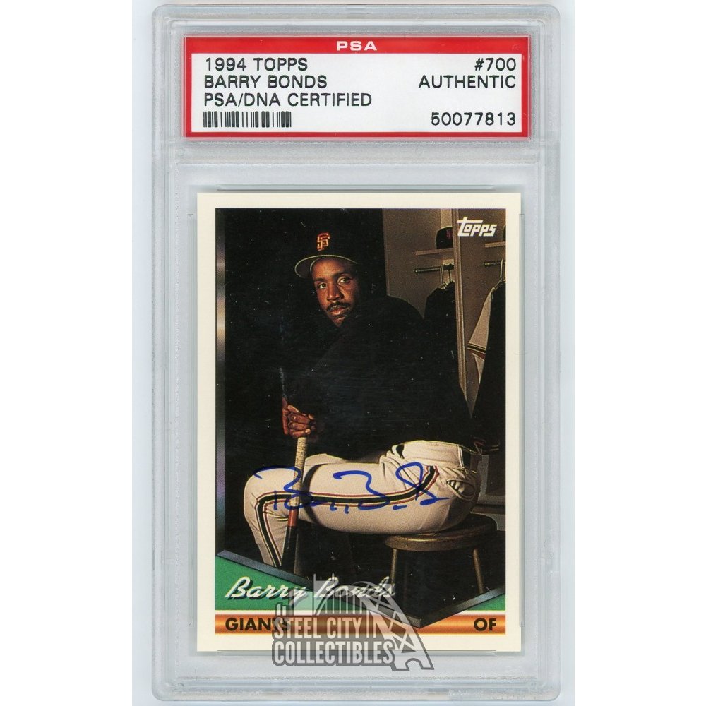 Barry Bonds 1994 Topps Autographed Auto Card #700 - PSA/DNA Blue Ink ...