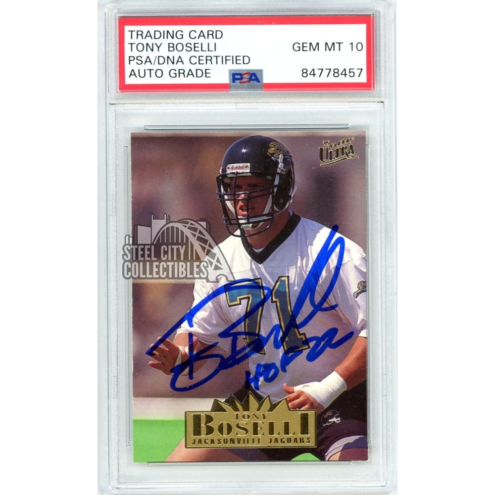 Tony Boselli 1995 Fleer Ultra "HOF 22" Autograph Rookie Card #140 PSA ...