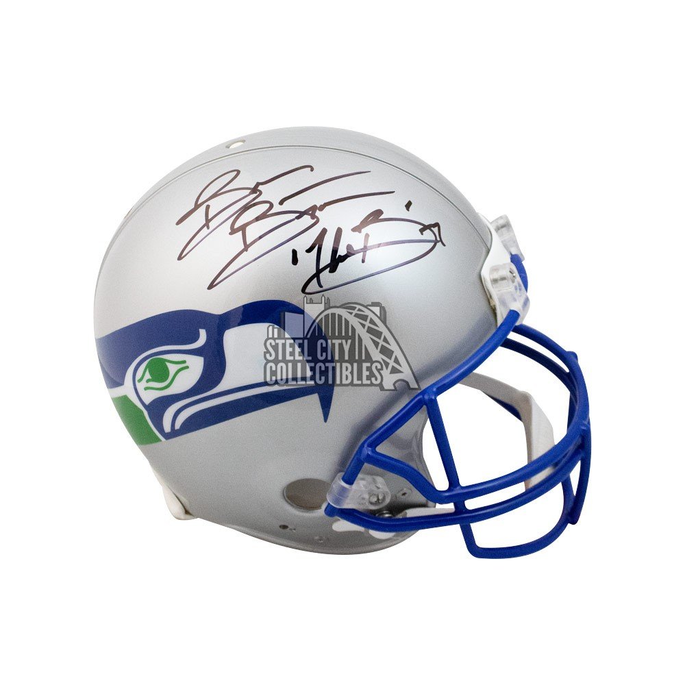 Brian Bosworth The Boz Autographed Seahawks Authentic Full-Size Football Helmet - BAS COA ...