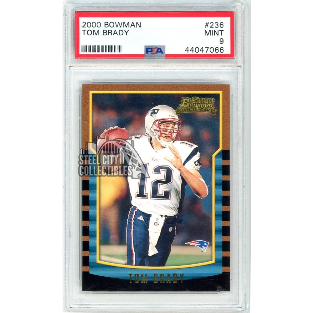 Tom Brady 2000 Bowman Football Rookie Card RC #236 PSA 9 Mint | Steel City Collectibles