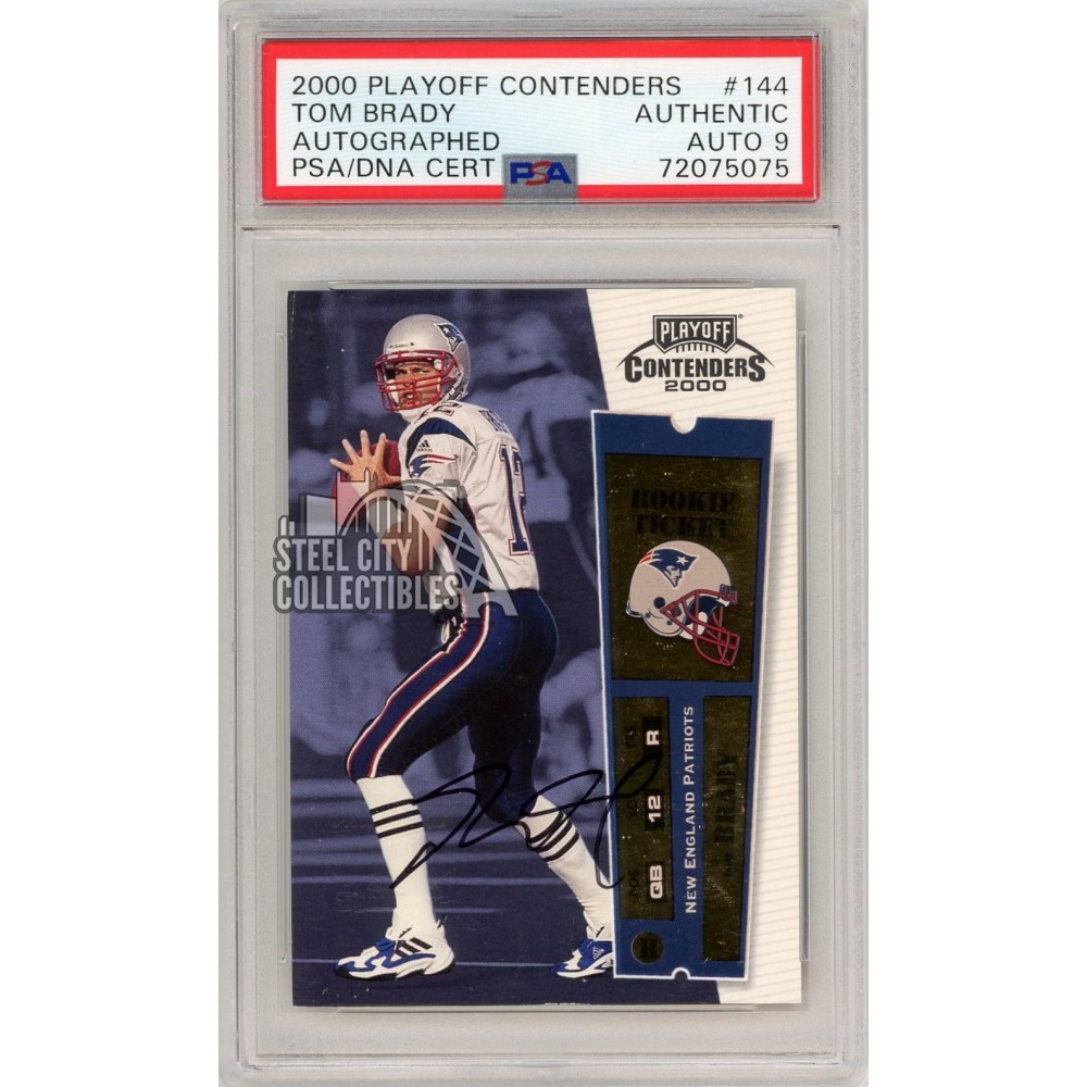 Tom Brady 2000 Playoff Contenders Football Autograph Rookie Ticket #144 ...