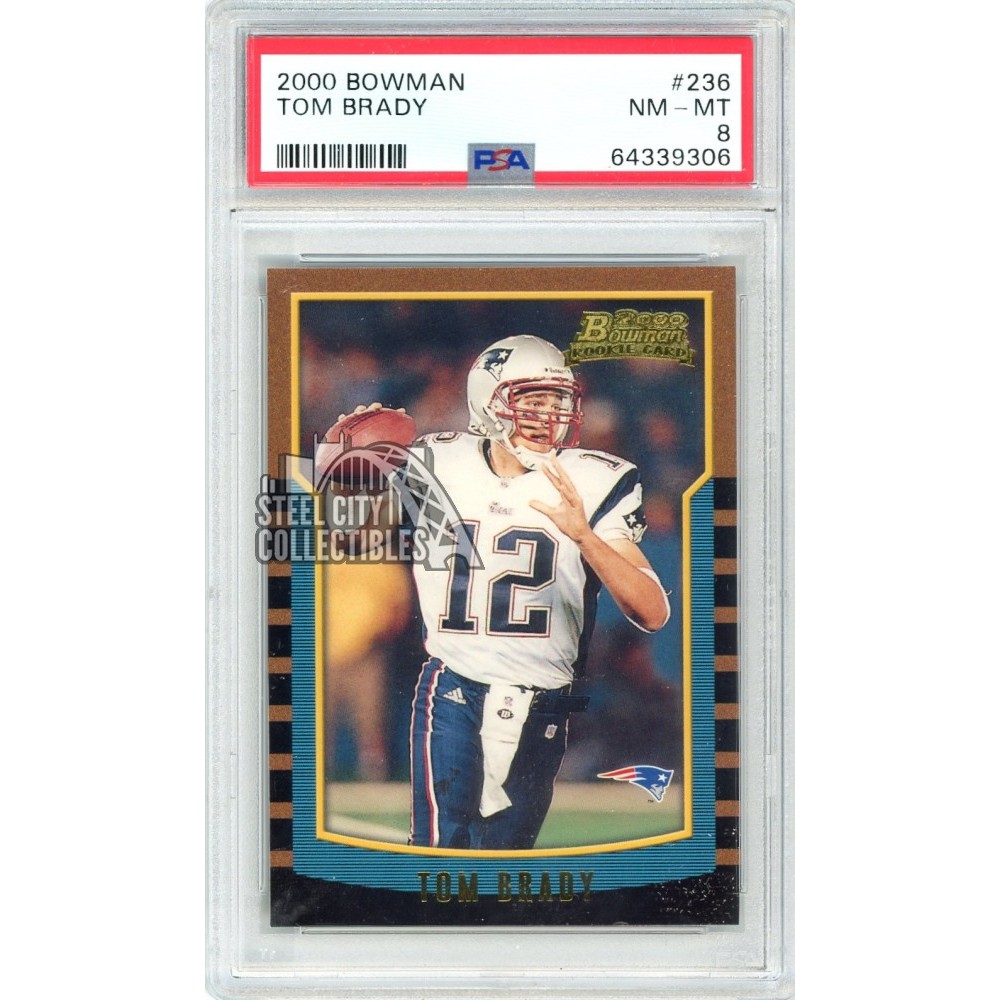 Tom Brady 2000 Bowman Football Rookie Card RC #236 PSA 8 | Steel City ...