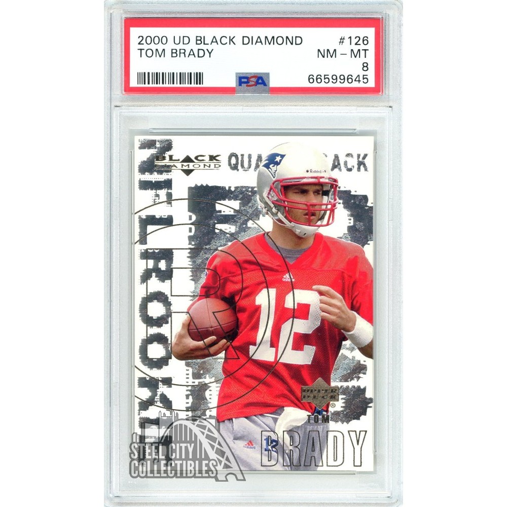 Tom Brady 2000 Upper Deck Black Diamond Rookie Card #126 PSA 8 | Steel ...