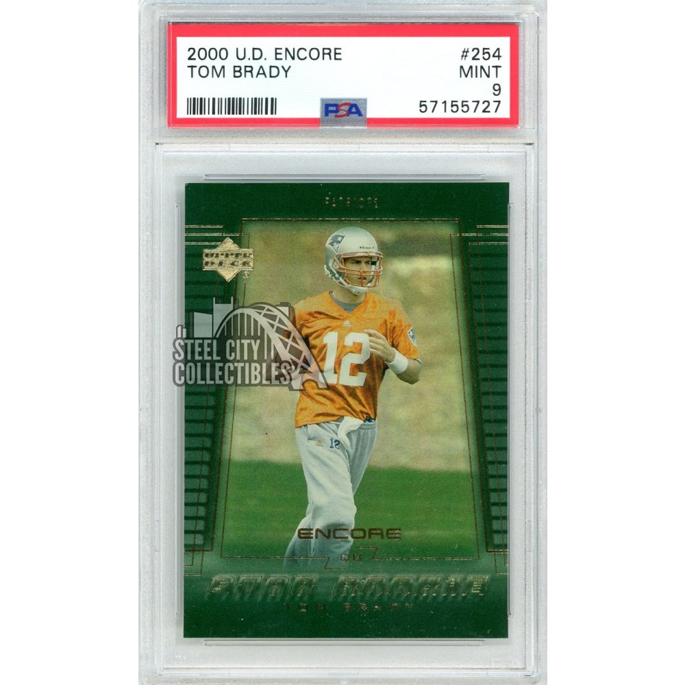 Tom Brady 2000 Upper Deck Encore Rookie Card #254 PSA 9 Mint | Steel ...