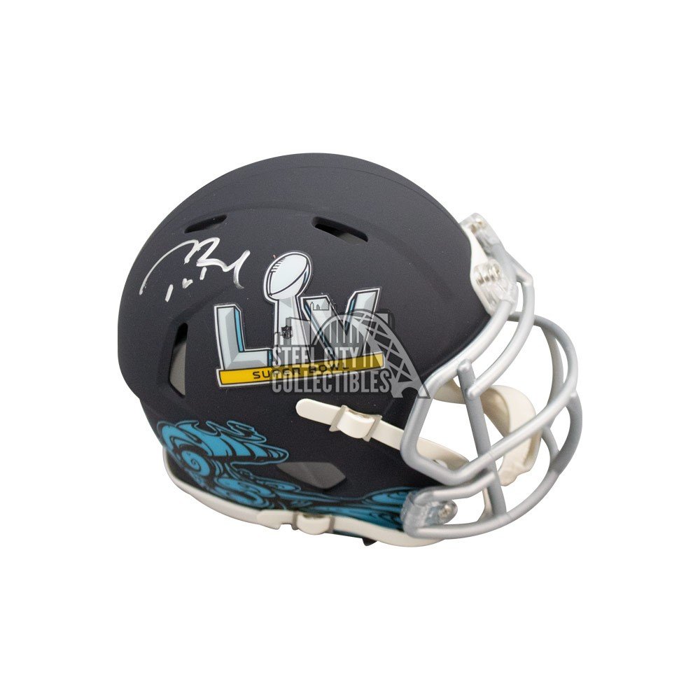 Tom Brady Autographed Buccaneers Super Bowl LV Speed Mini Football ...