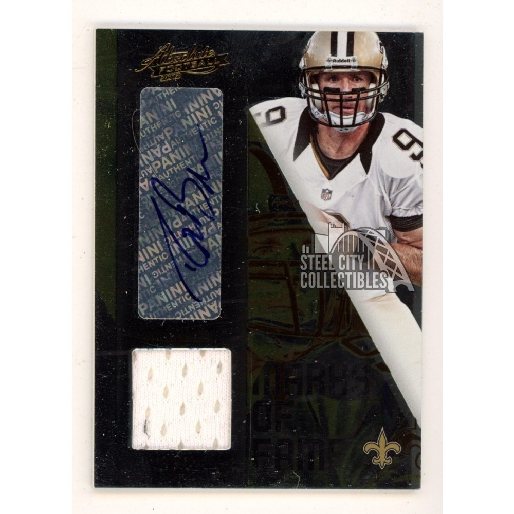 Drew Brees 2012 Panini Absolute Marks Of Fame Autograph Jersey Card #6 ...