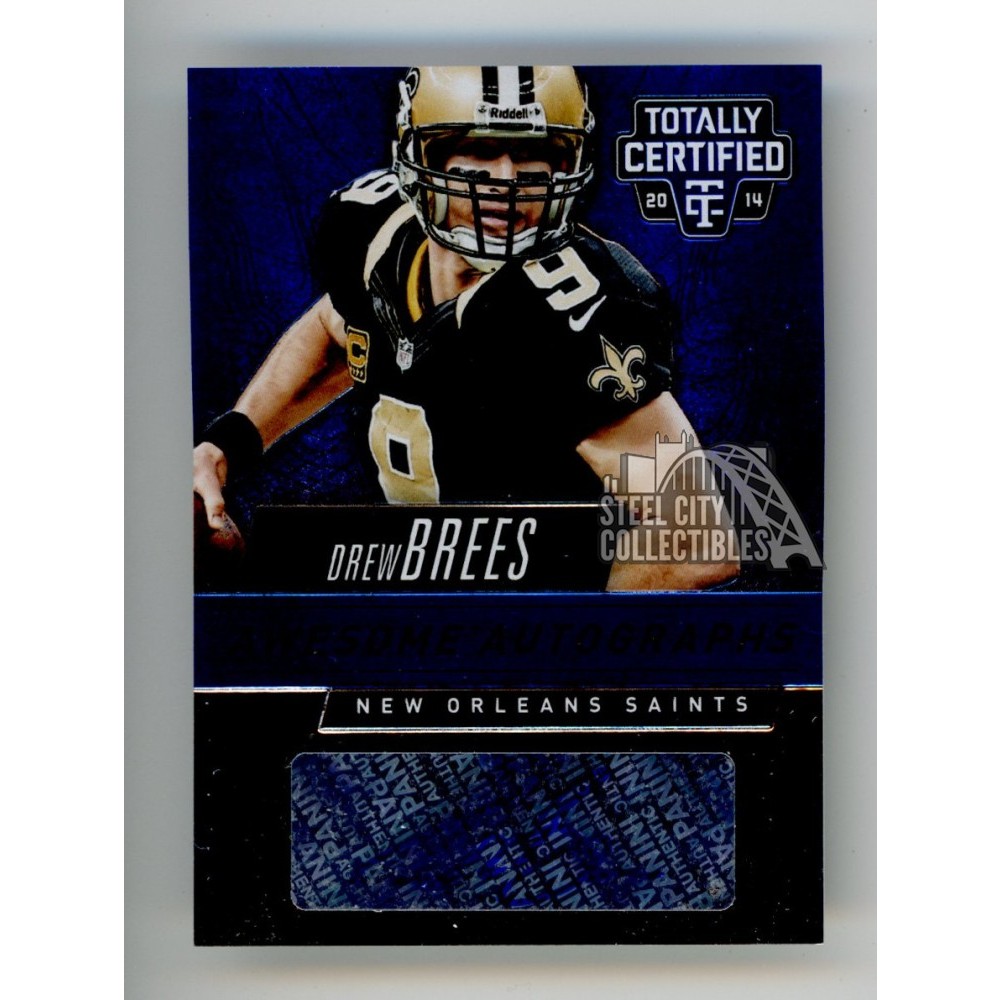 Drew Brees 2014 Panini Totally Certified Blue Autograph Card #AA-DB 08/ ...