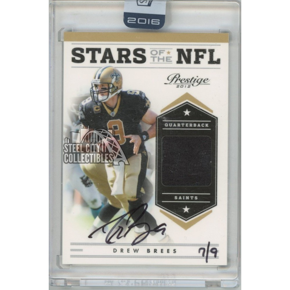 Drew Brees 2016 Panini Honors 2012 Prestige Autograph Jersey Card #22 7 ...