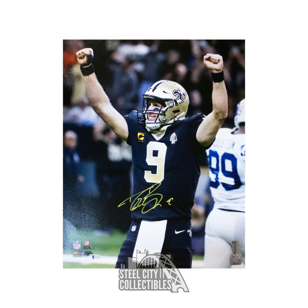 Drew Brees Autographed New Orleans Saints 16x20 Photo - BAS COA | Steel ...