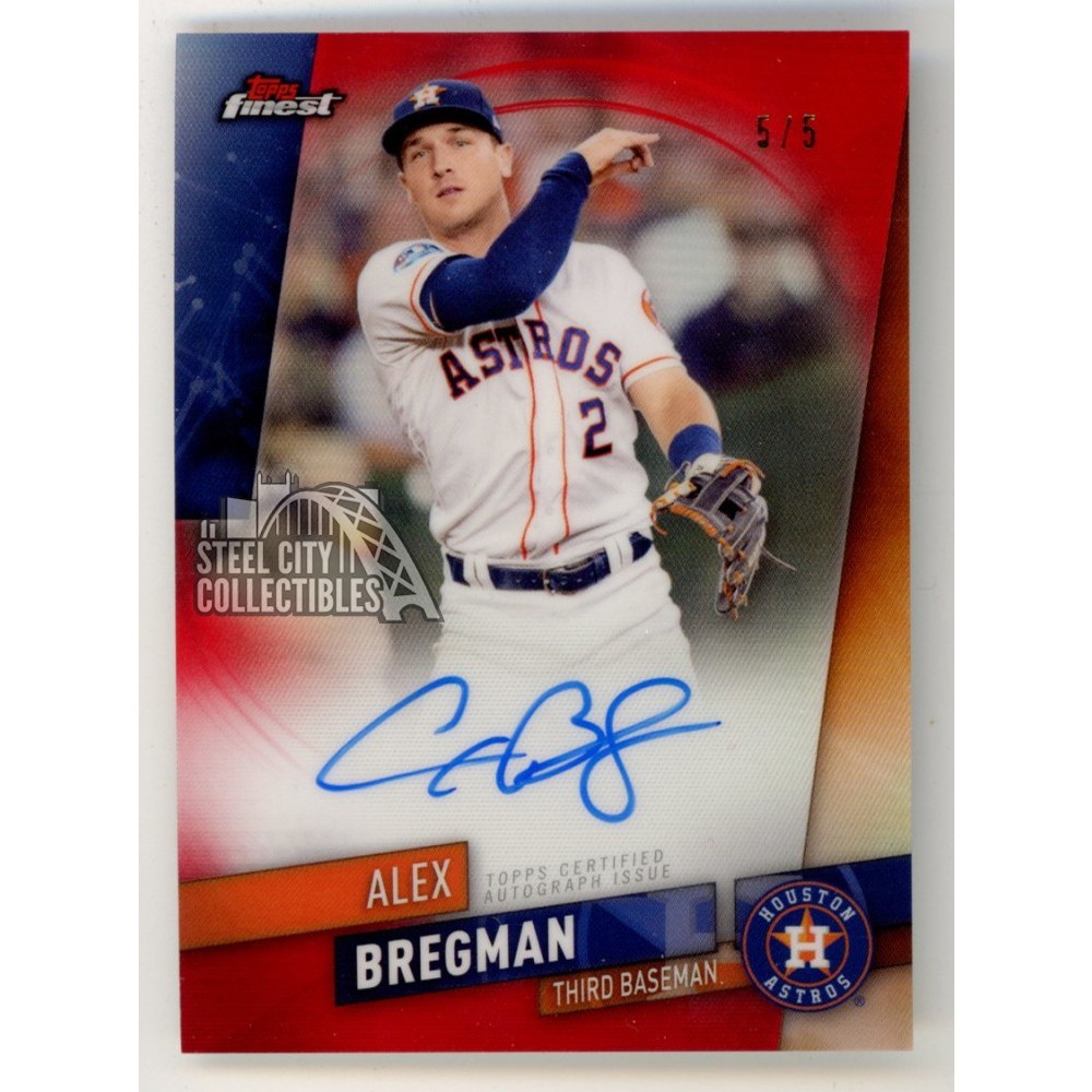 Alex Bregman 2019 Topps Finest Red Autograph Card #FA-AB 5/5 | Steel ...