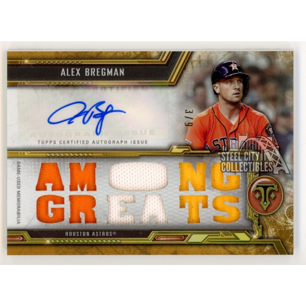 Alex Bregman 2020 Topps Triple Threads Autograph Jersey Card 3/9 ...