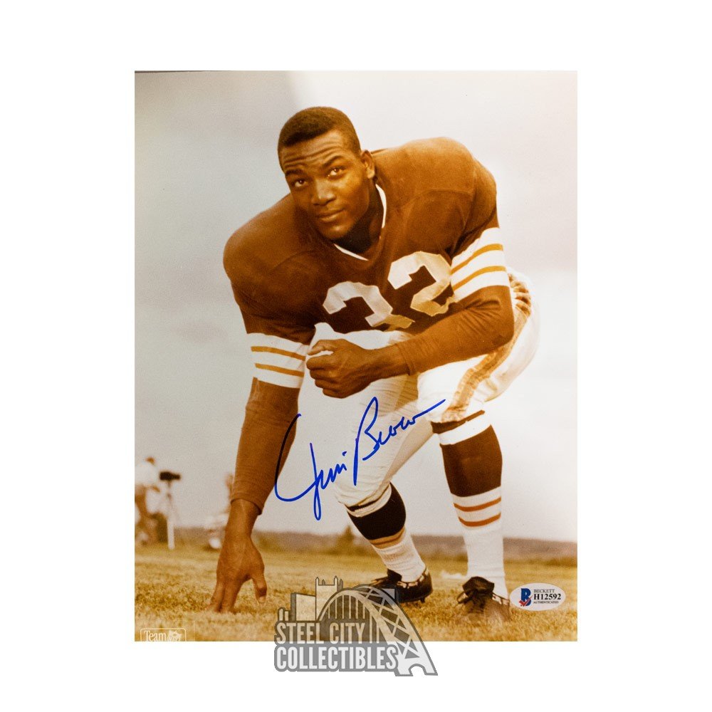 Jim Brown Autographed Cleveland Browns 8x10 Photo - BAS COA | Steel ...