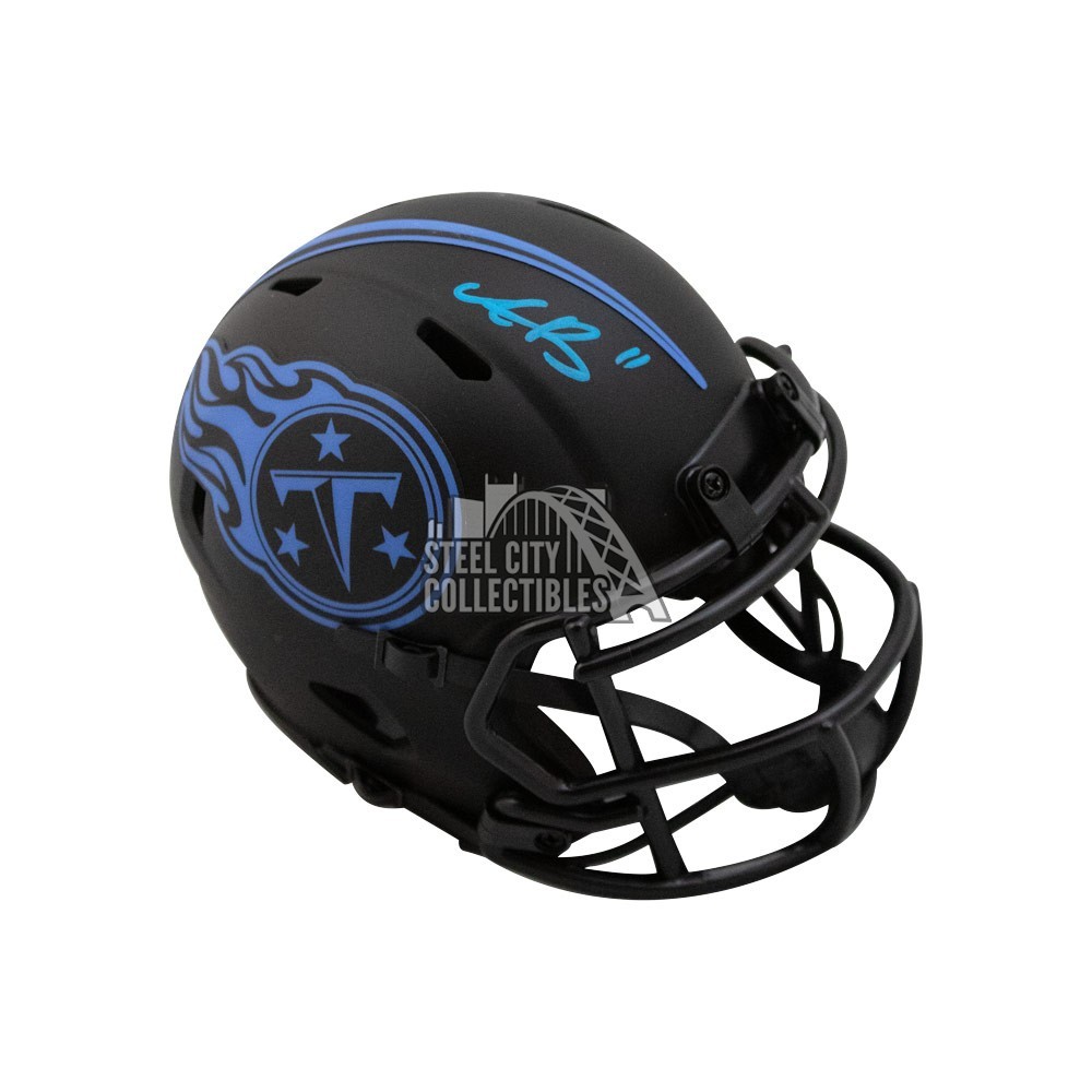 AJ Brown Autographed Tennessee Titans Eclipse Mini Football Helmet ...