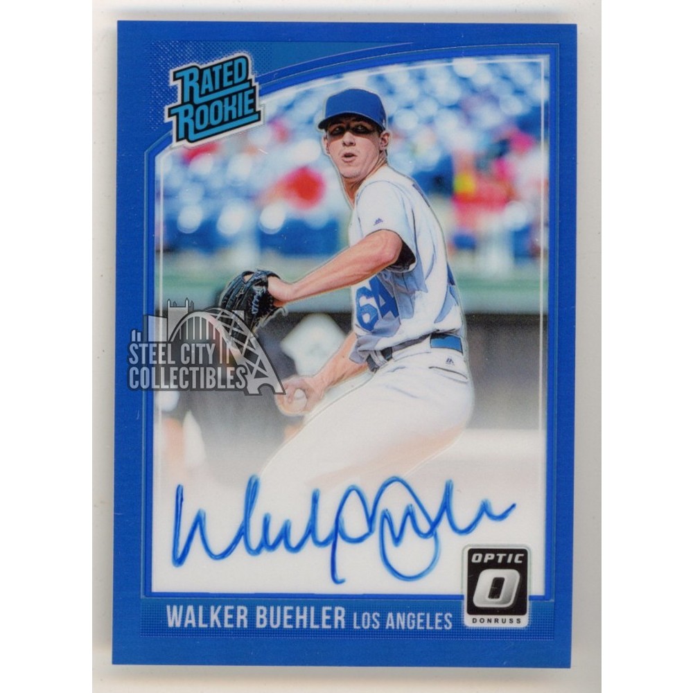 Walker Buehler 2018 Panini Optic Blue Autograph Rookie Card #RRS-WB1 02 ...