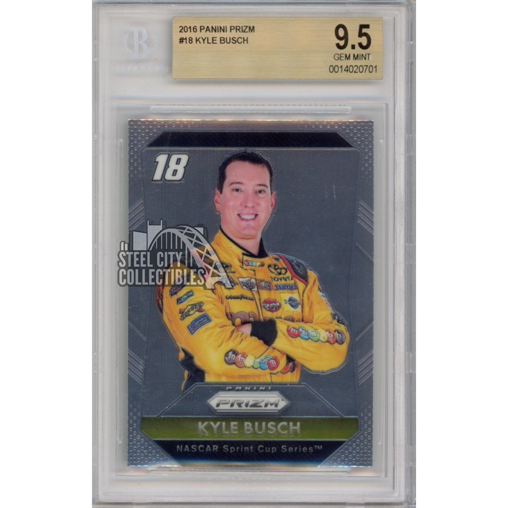 Kyle Busch 2016 Panini Prizm Racing Card #18 BGS 9.5 Gem Mint | Steel ...
