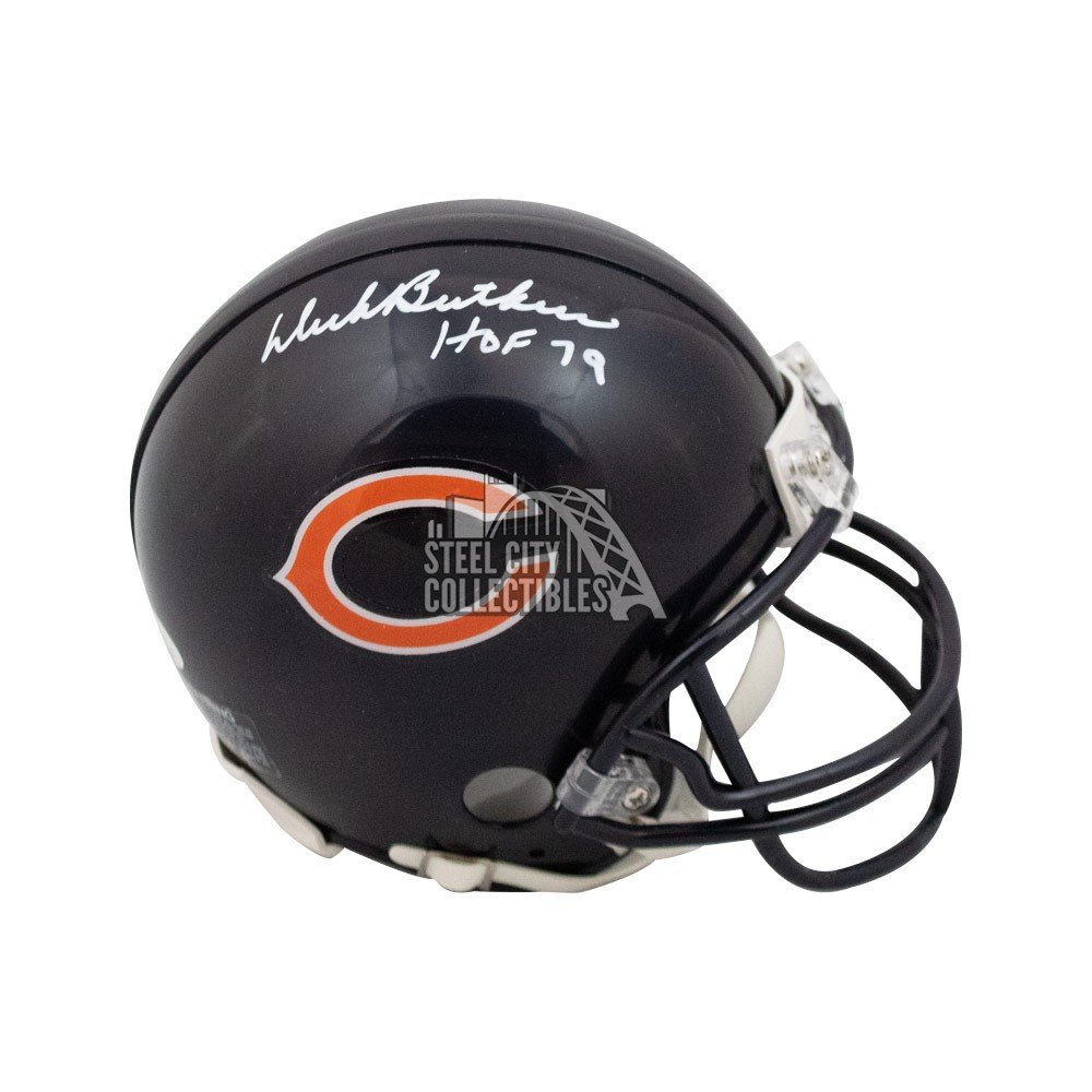 Dick Butkus HOF Autographed Chicago Bears Mini Football Helmet - JSA ...