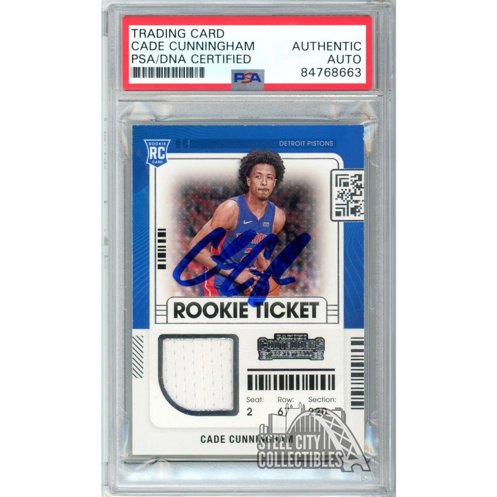Cade Cunningham 2021-22 Panini Contenders Autograph Rookie Jersey Card ...