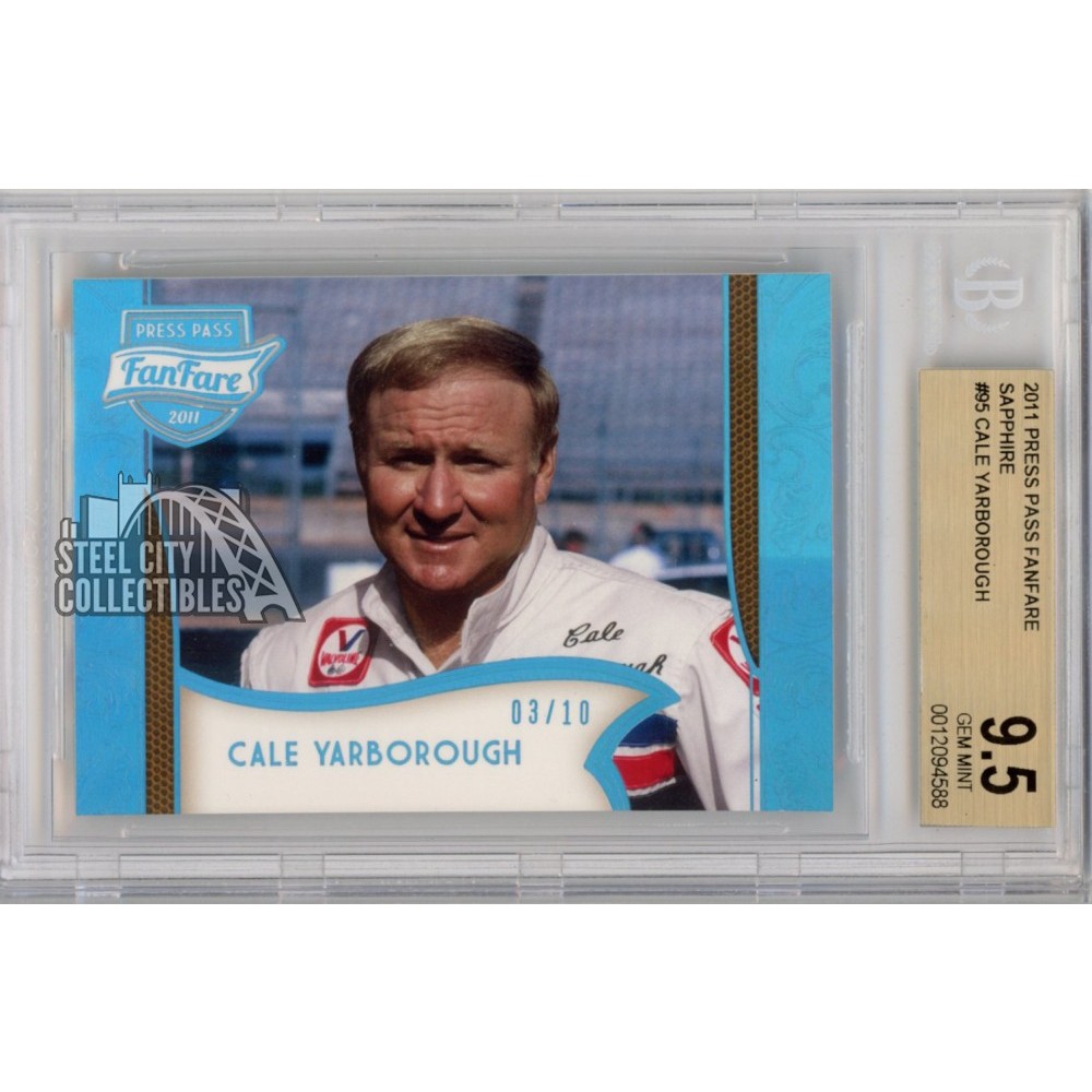 Cale Yarborough 2011 Press Pass Sapphire Card #995 03/10 BGS 9.5 Gem ...
