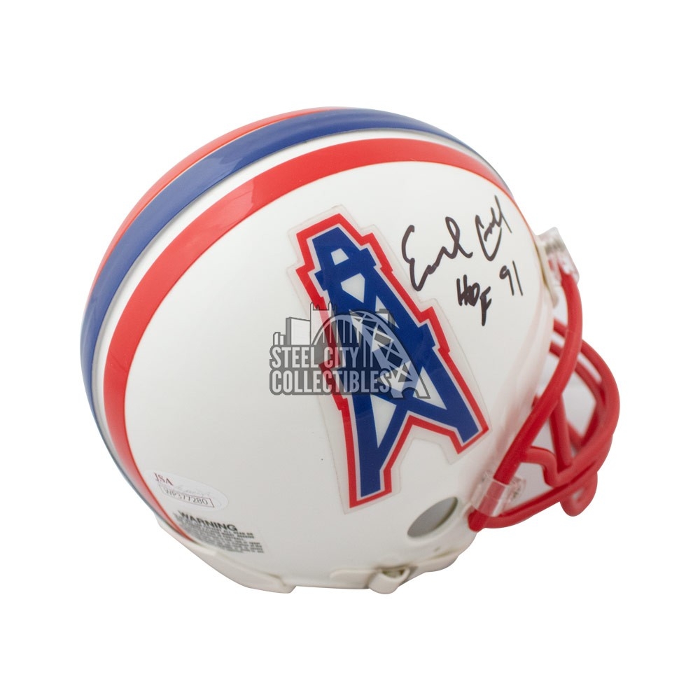 Earl Campbell HOF Autographed Houston Oilers Mini Football Helmet - JSA ...