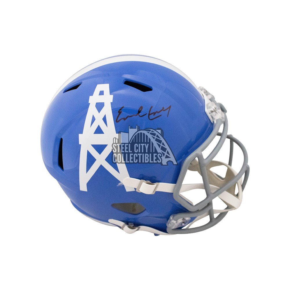 Earl Campbell Autographed Houston Oilers Blue Replica Full-Size ...