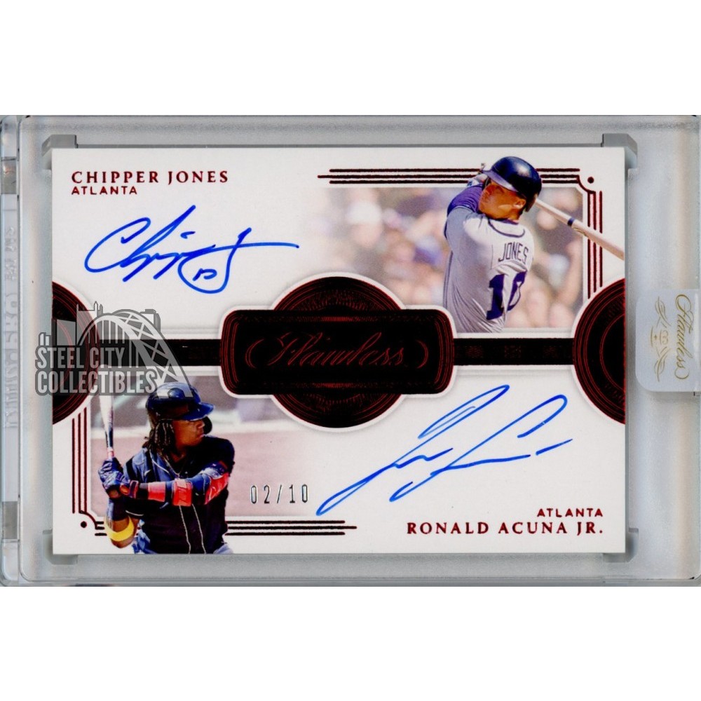 Chipper Jones/Ronald Acuna 2021 Panini Flawless Autograph Card #DS-CR ...