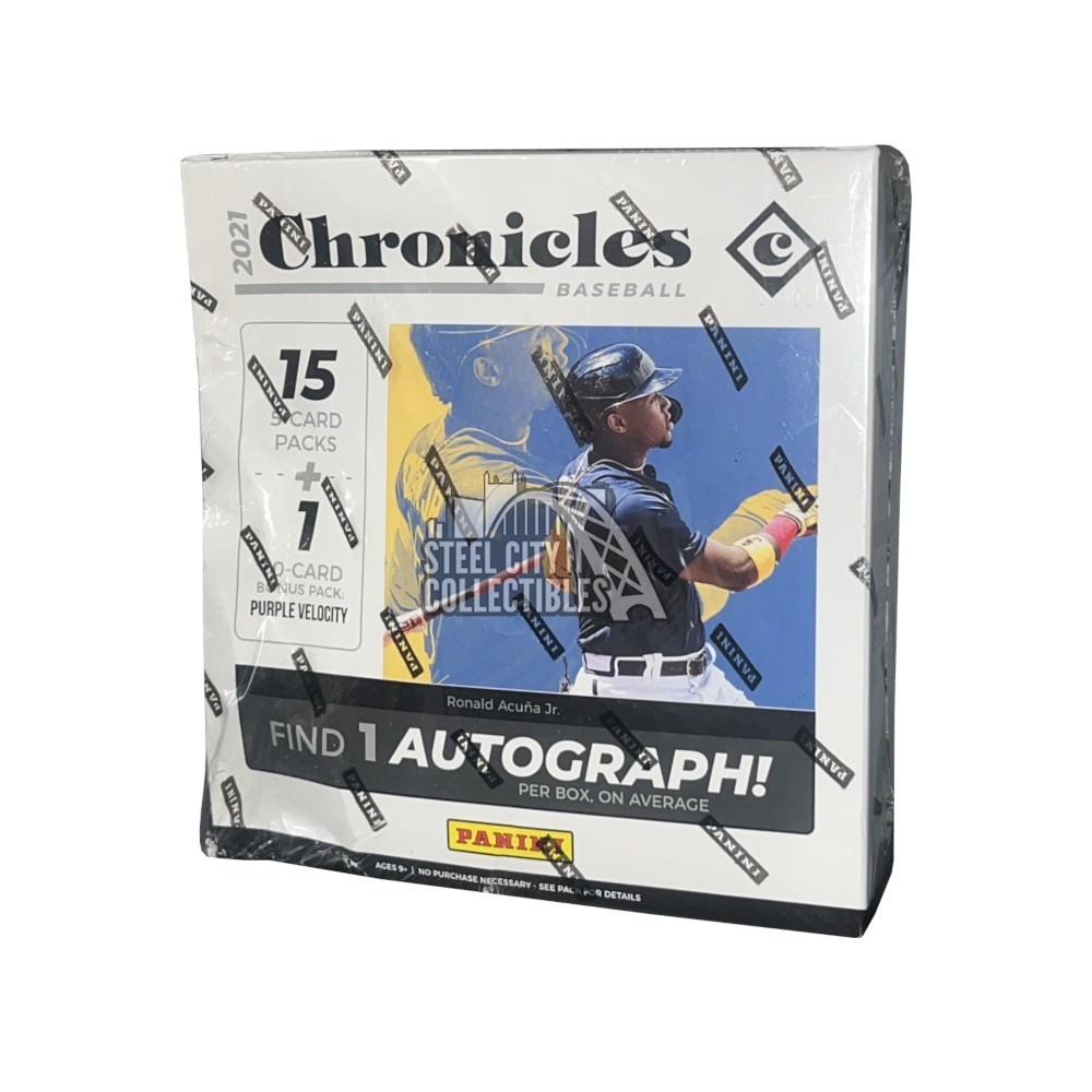 2021 Panini Chronicles Baseball 16-Pack Mega Box (Purple Velocity Cards ...
