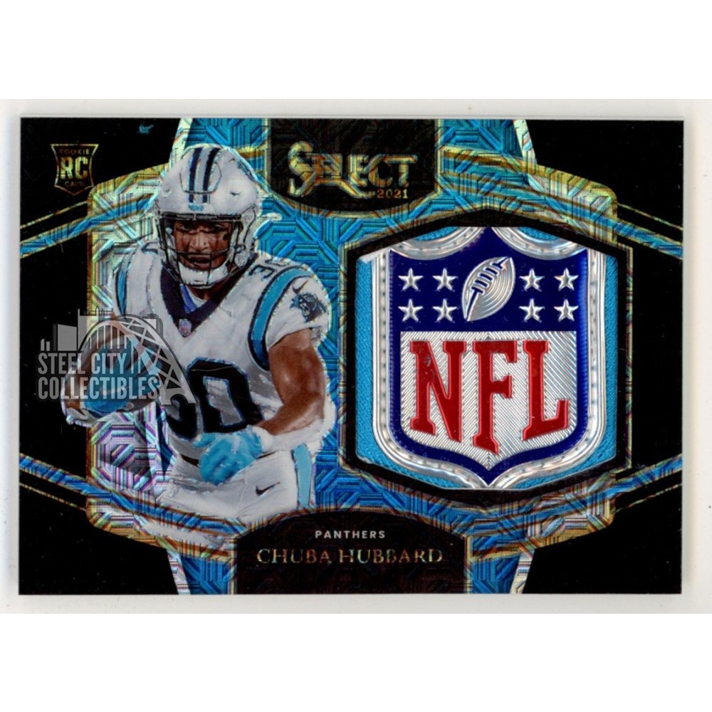 Chuba Hubbard 2021 Panini Select Black NFL Logo Shield Rookie Patch ...
