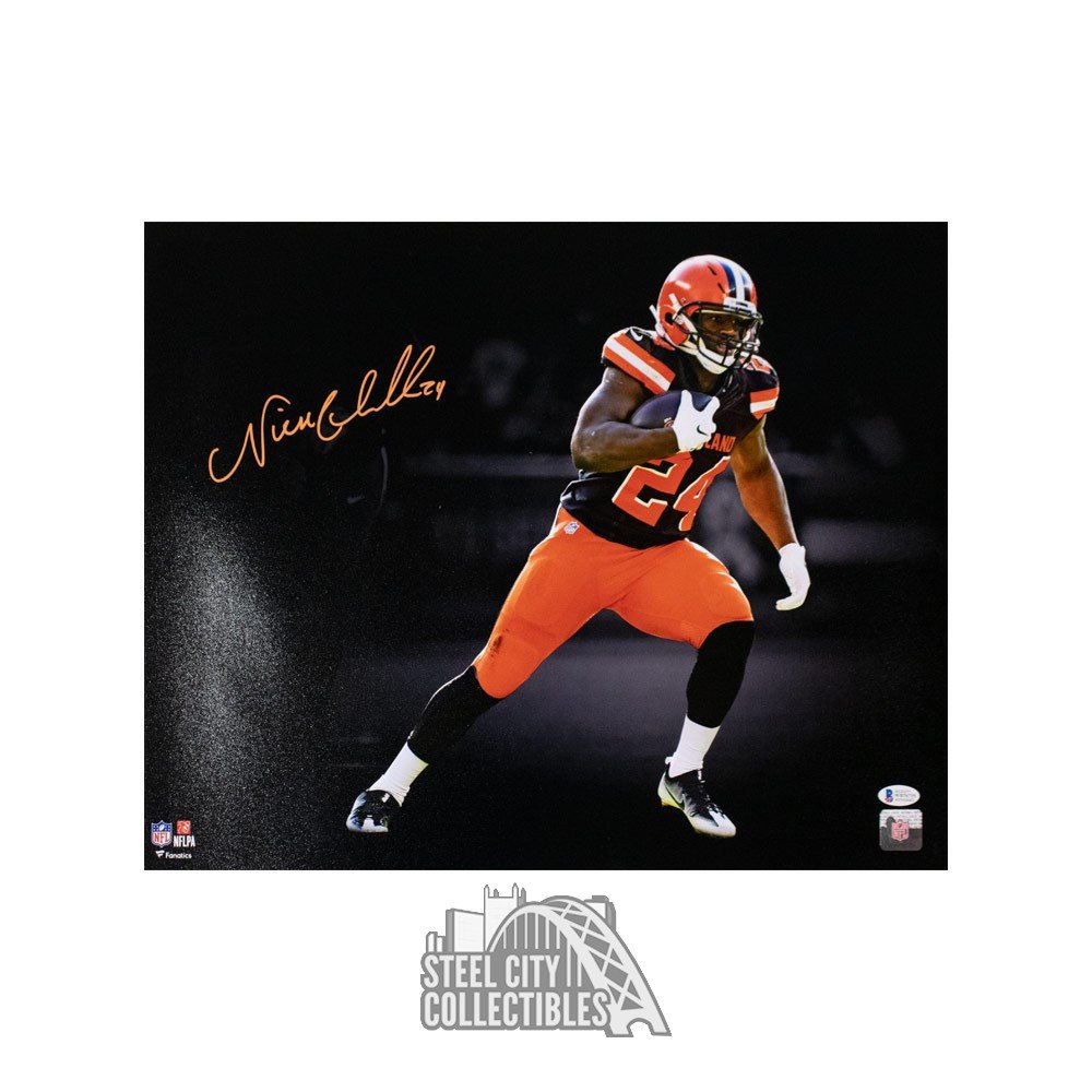 Nick Chubb Autographed Cleveland Browns 16x20 Photo - BAS COA | Steel ...