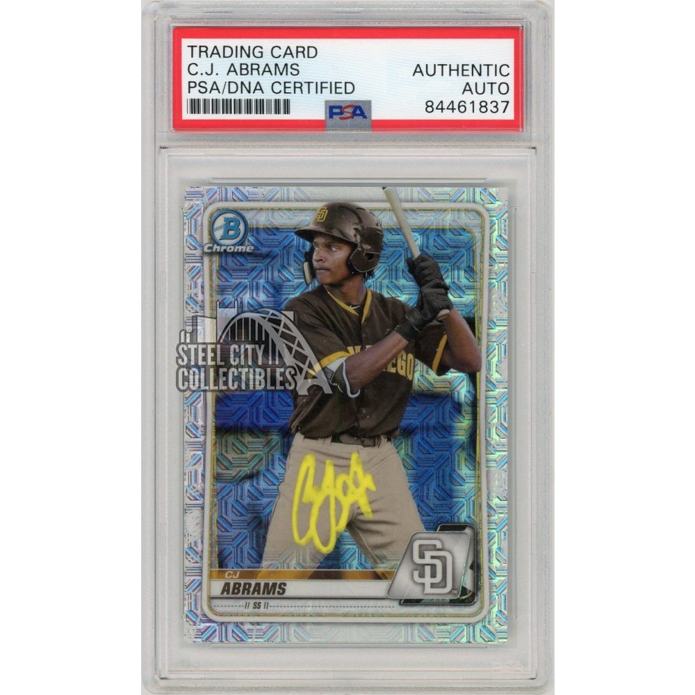 CJ Abrams 2020 Bowman Chrome Prospects Mega Box Autographed Card #BCP ...