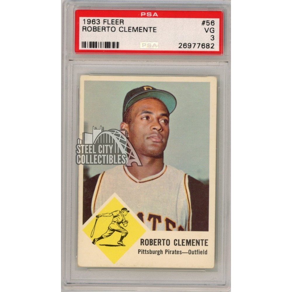 Roberto Clemente 1963 Fleer Card #56 PSA 3 Very Good | Steel City ...