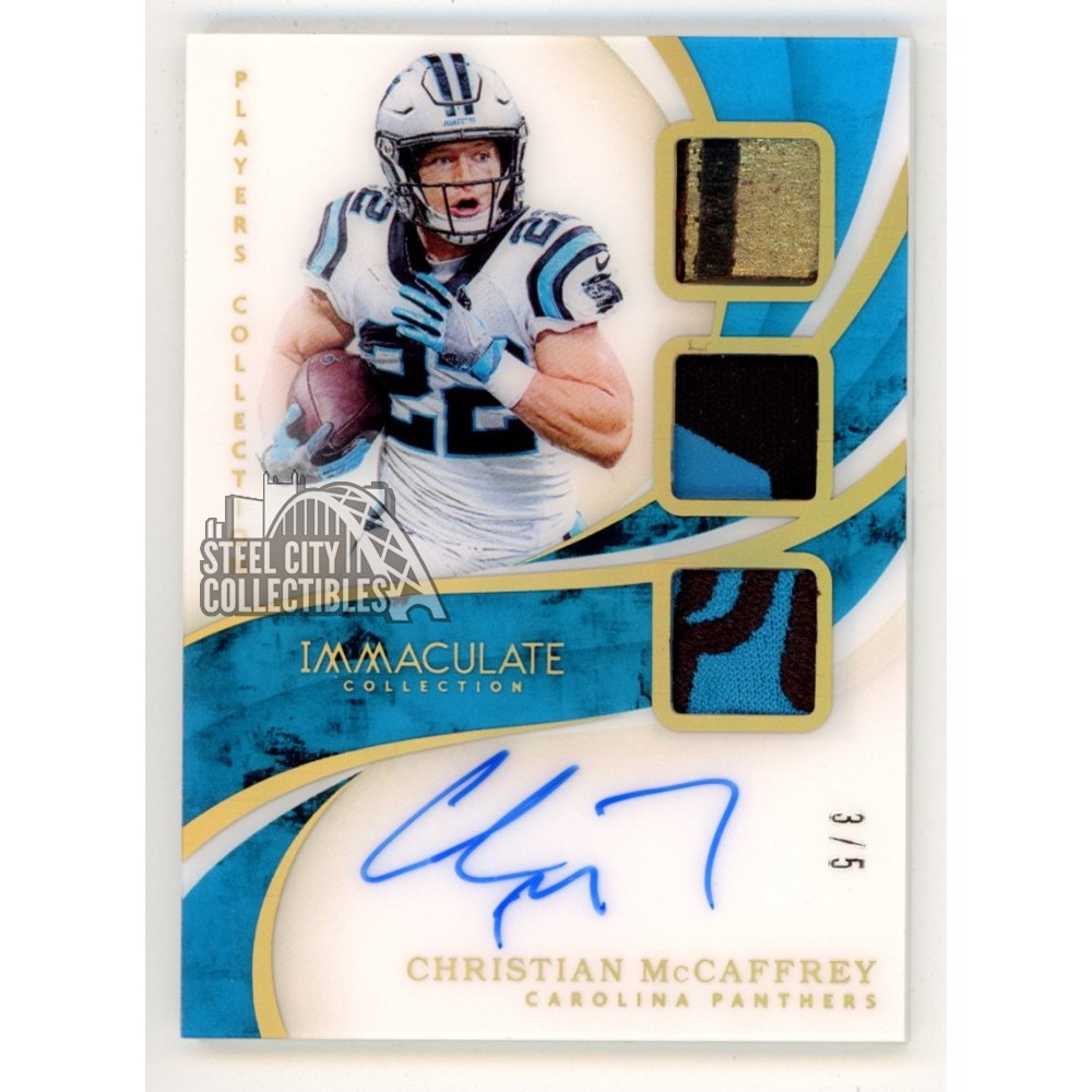 Christian McCaffrey 2019 Panini Immaculate Players Collection Triple ...