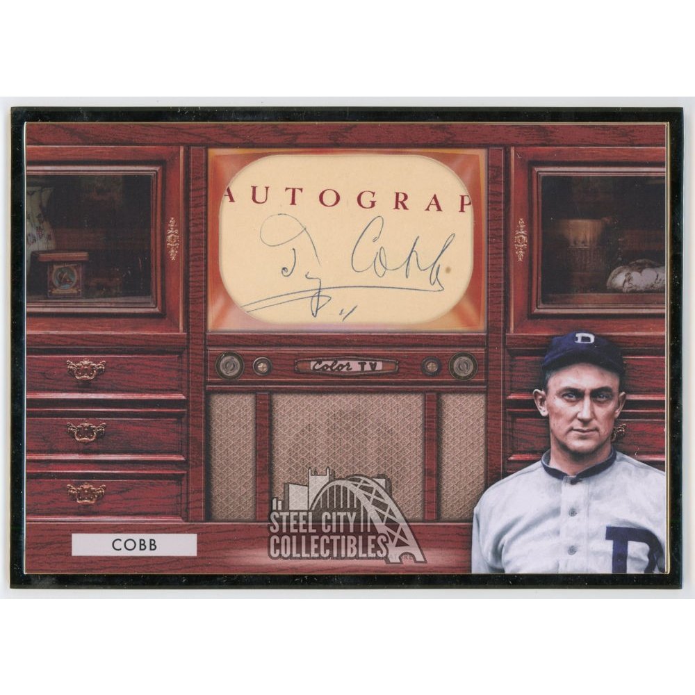 Ty Cobb 2020 Topps Bowman Transcendent Baseball Oversized Cut Signature ...