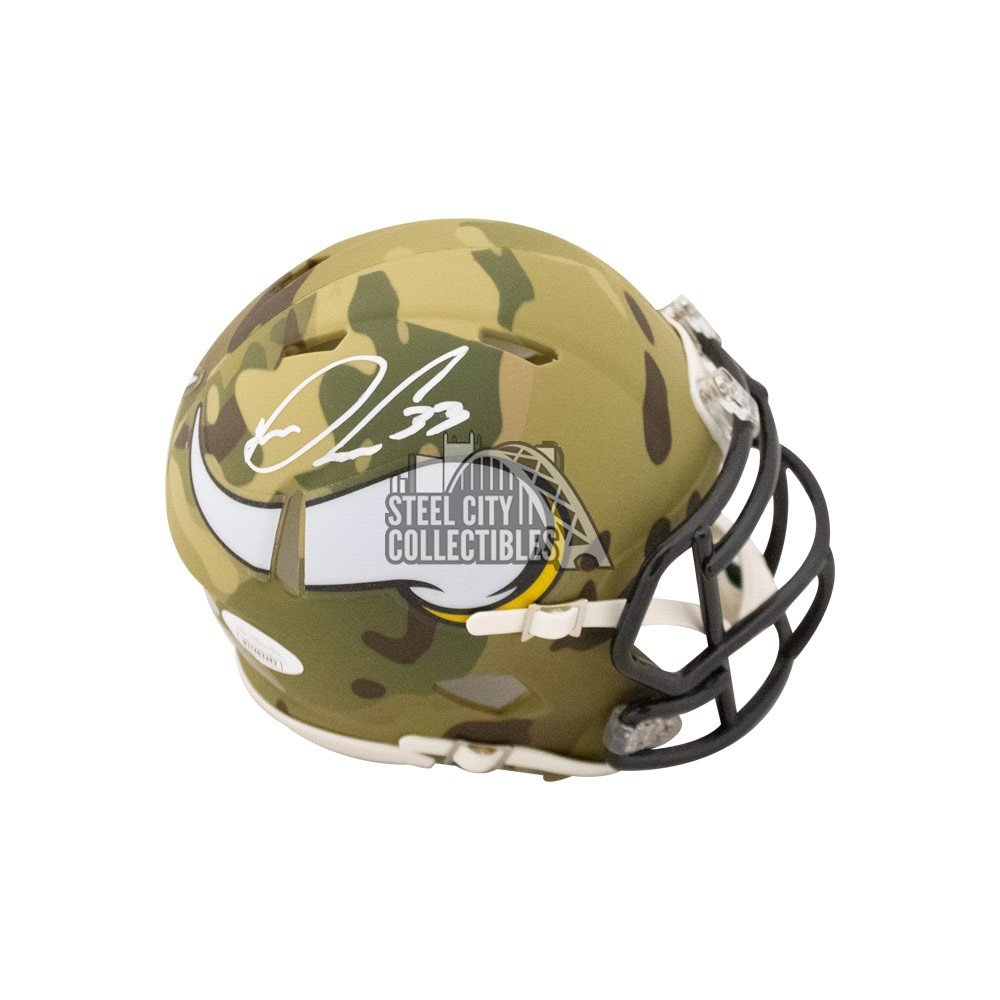 Dalvin Cook Autographed Minnesota Vikings Camo Mini Football Helmet ...