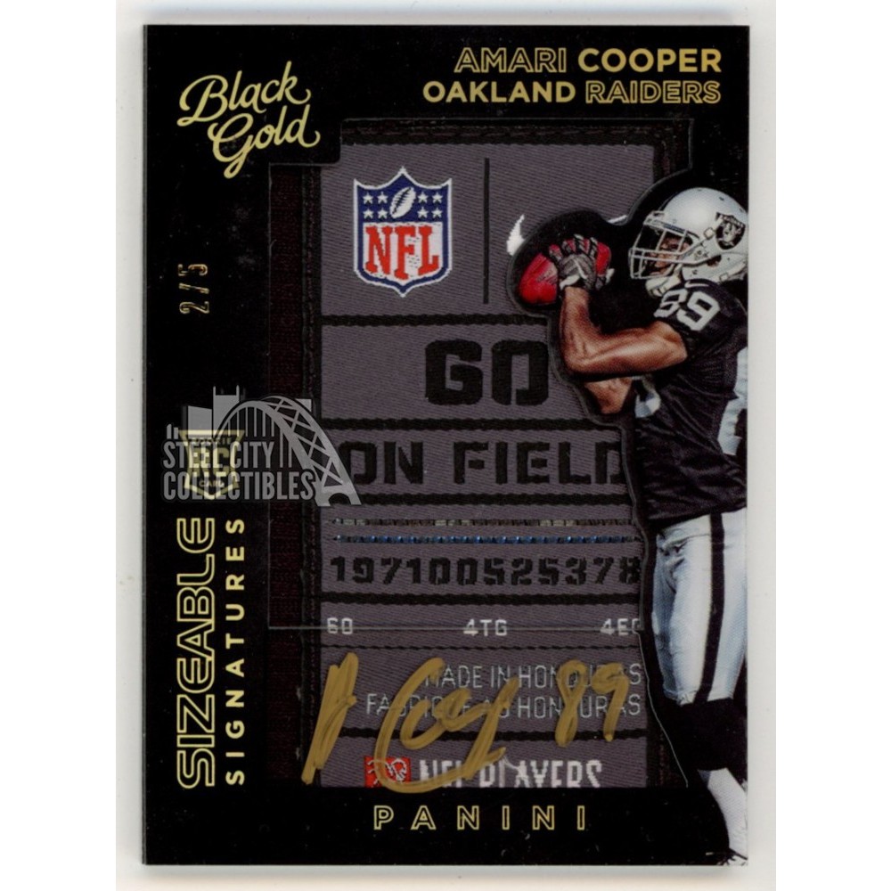 Amari Cooper 2015 Panini Black Gold Autograph Laundry Tag Patch Rookie ...
