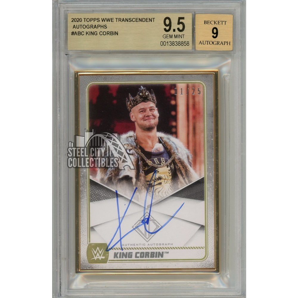 King Corbin 2020 Topps Transcendent WWE Autograph Card 01/25 BGS 9.5 ...