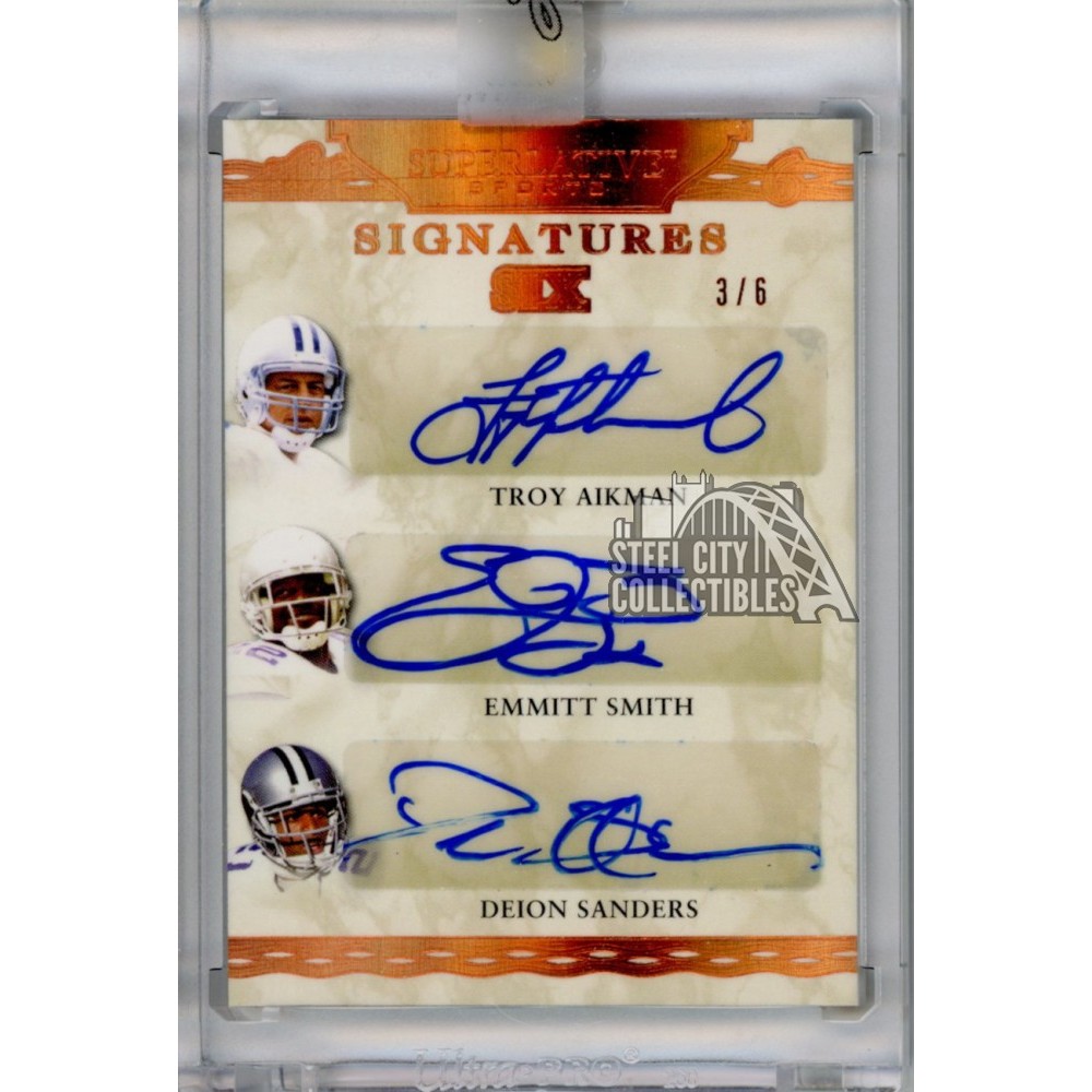 Aikman/Smith/Sanders/Lilly/White/Renfro 2020 Leaf Signatures Cowboys ...