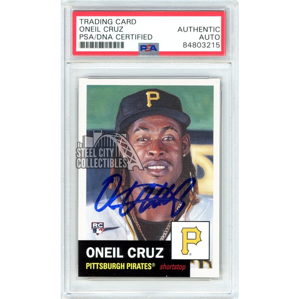 Oneil Cruz 2022 Topps Living Autograph Rookie Card #535 PSA/DNA | Steel ...