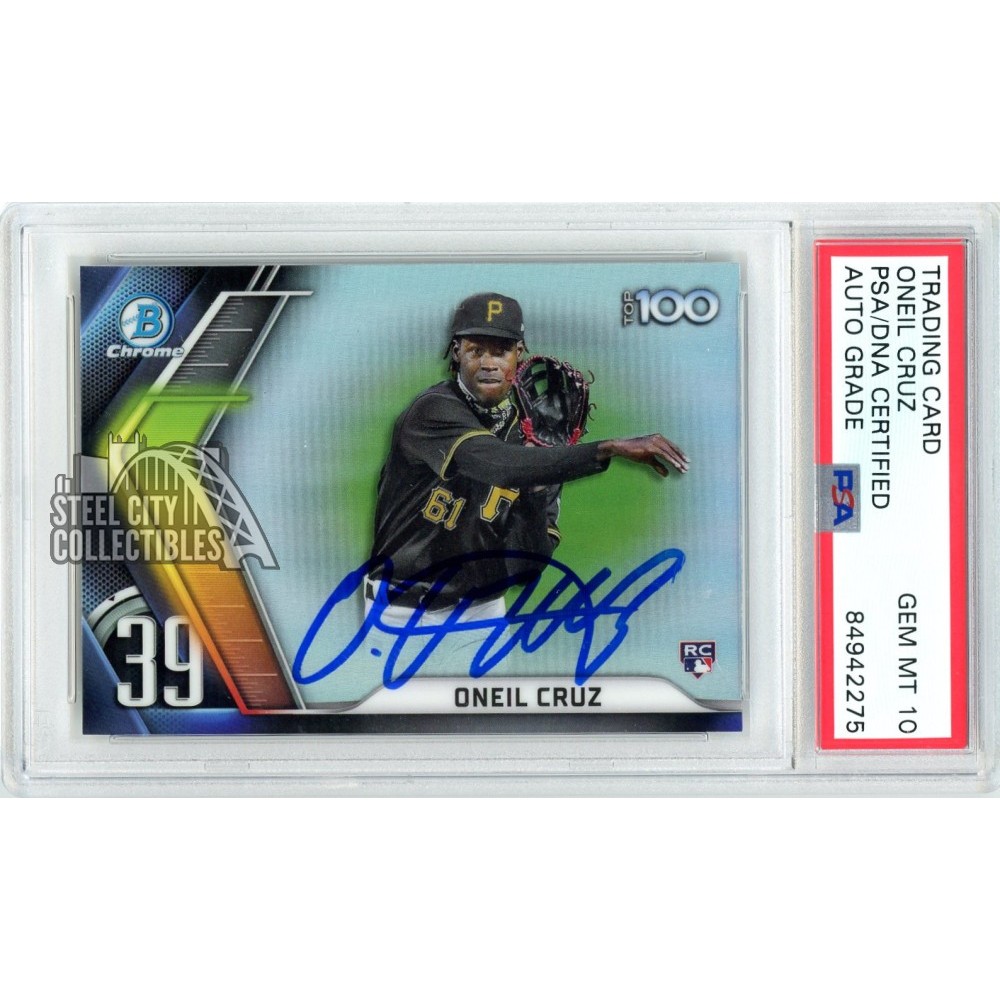 Oneil Cruz 2022 Bowman Chrome Top 100 Autograph Card #BTP-39 PSA/DNA 10 ...