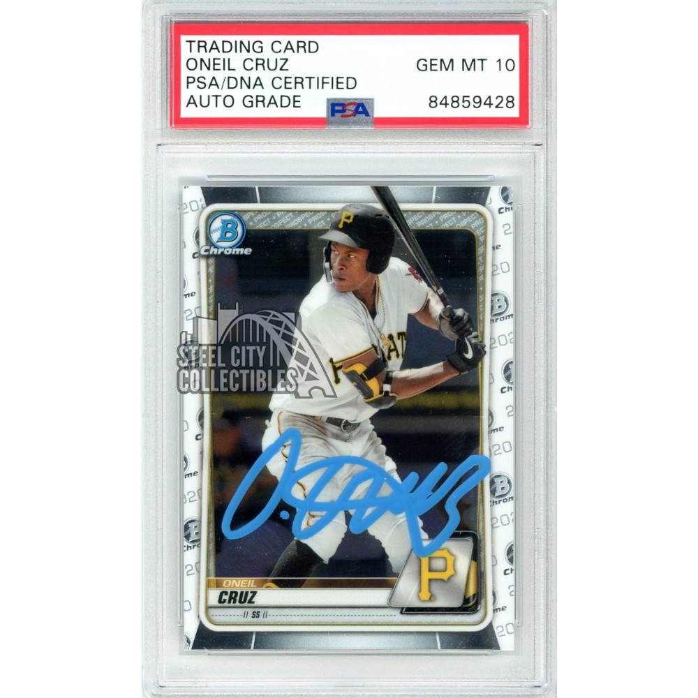 Oneil Cruz 2020 Bowman Chrome Autograph Card #BCP-111 PSA/DNA 10 (Light ...