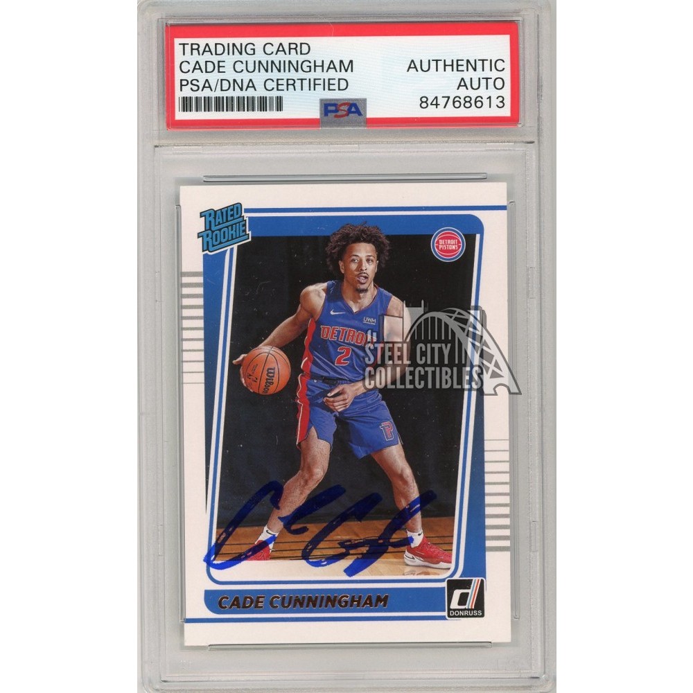 Cade Cunningham 2021-22 Panini Donruss Autograph Rookie Card #211 PSA ...