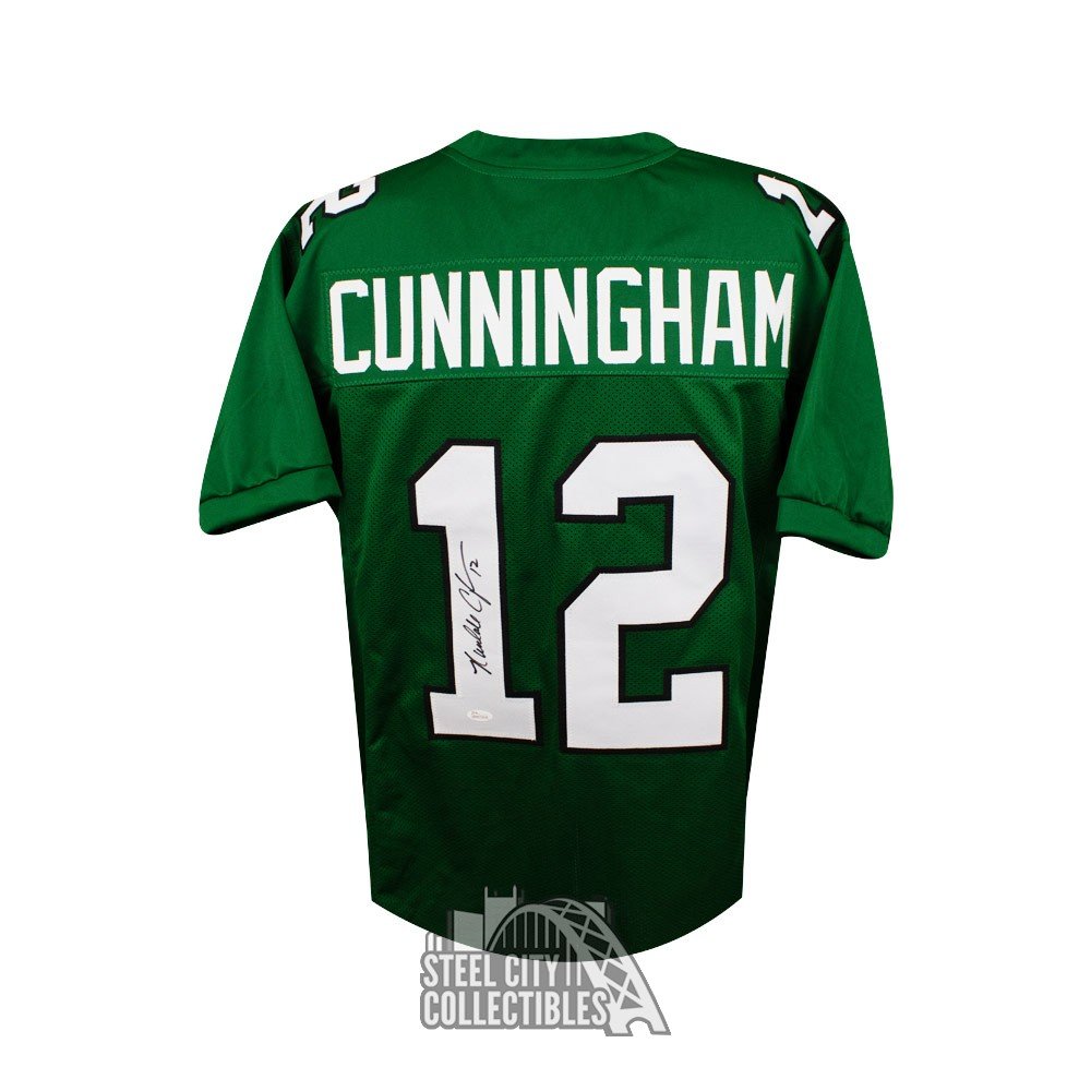 Randall Cunningham Autographed Custom Green Football Jersey - JSA COA ...