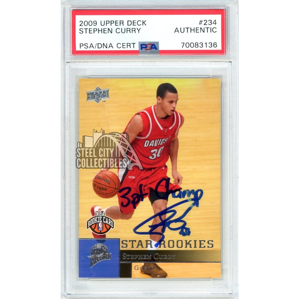 Stephen Curry 2009-10 Upper Deck Star Rookies "3 Pt Champ" Autograph ...