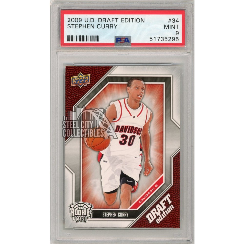 Stephen Curry 2009-10 Upper Deck Draft Edition Rookie Card #34 PSA 9 ...
